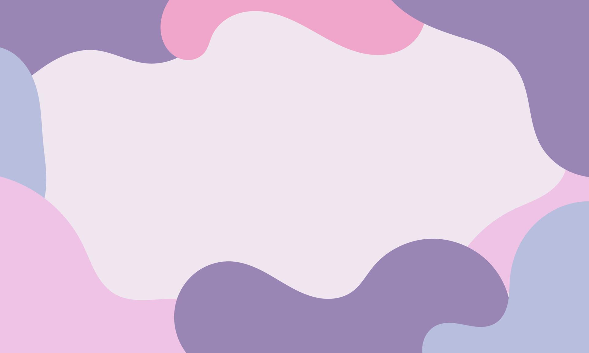 Aesthetic Abstract Background With Soft Pastel Color Organic Shapes In