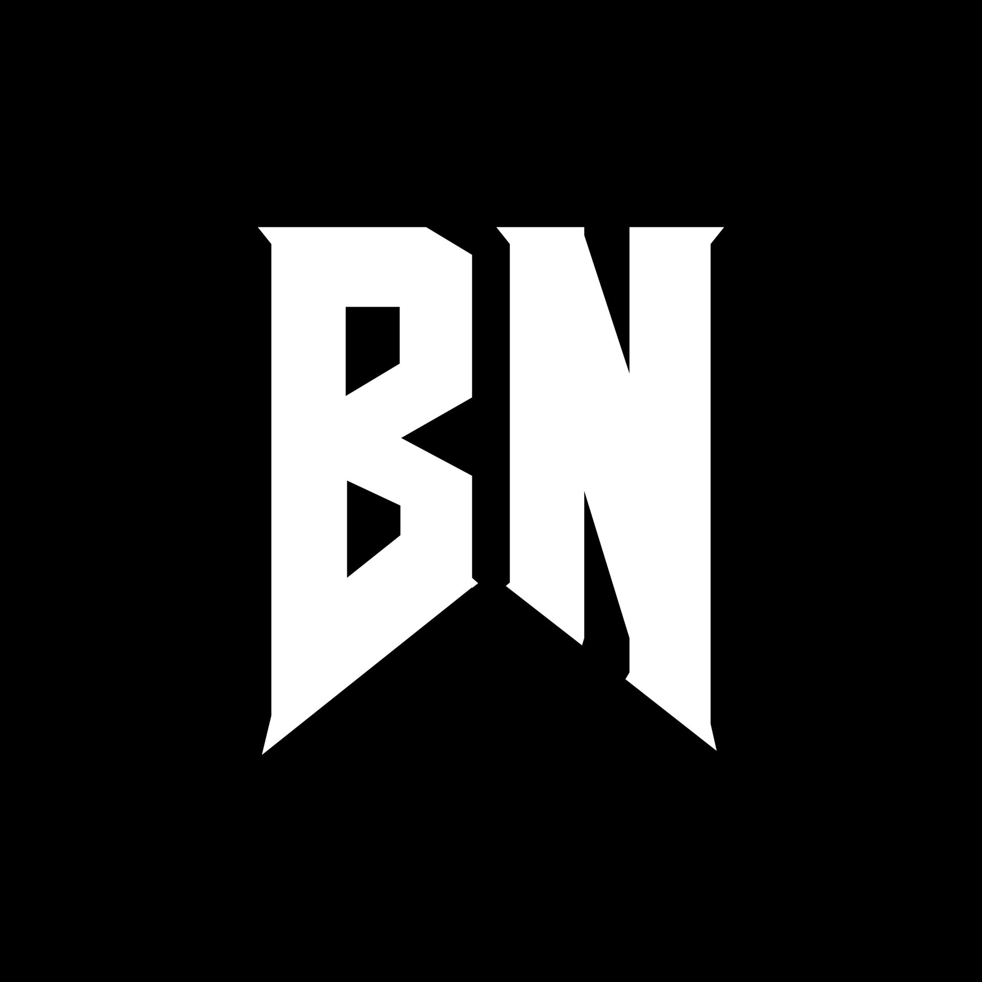 diseño del logotipo de la letra bn letras iniciales bn icono del