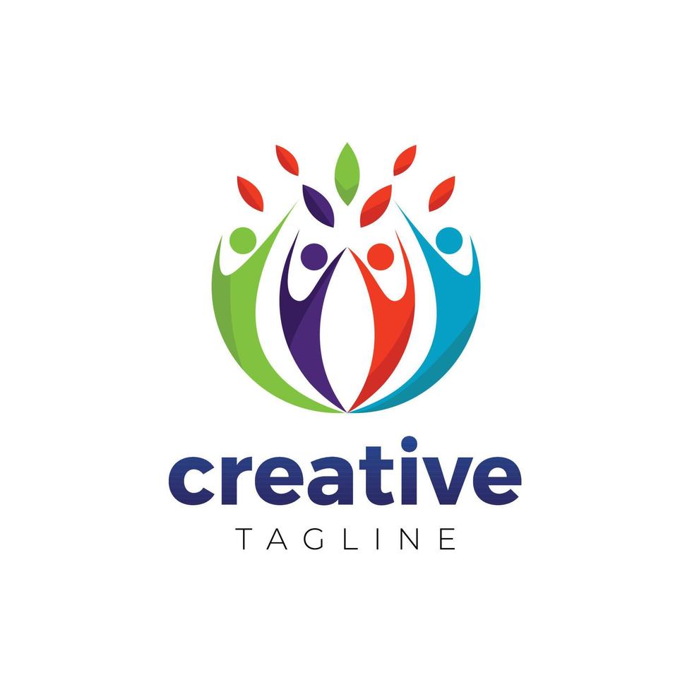 Colorful Unity Community Logo Design Symbol 12565376 Vector Art At Vecteezy