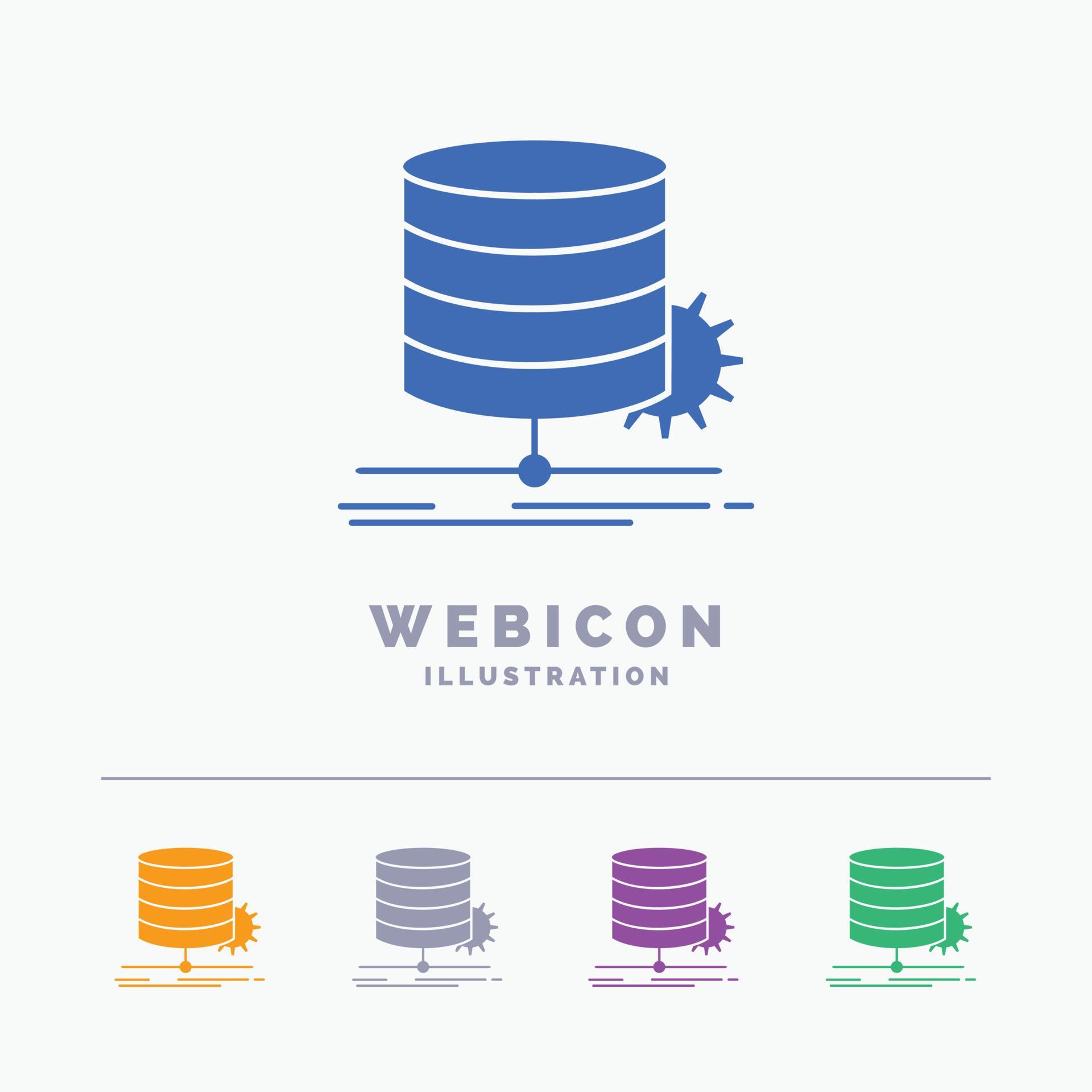 Algorithm Chart Data Diagram Flow 5 Color Glyph Web Icon Template