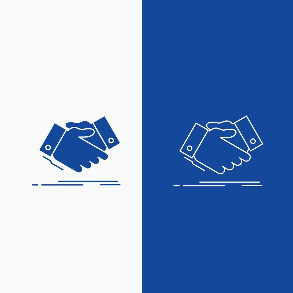 Handshake Hand Shake Shaking Hand Agreement Business Line And Glyph