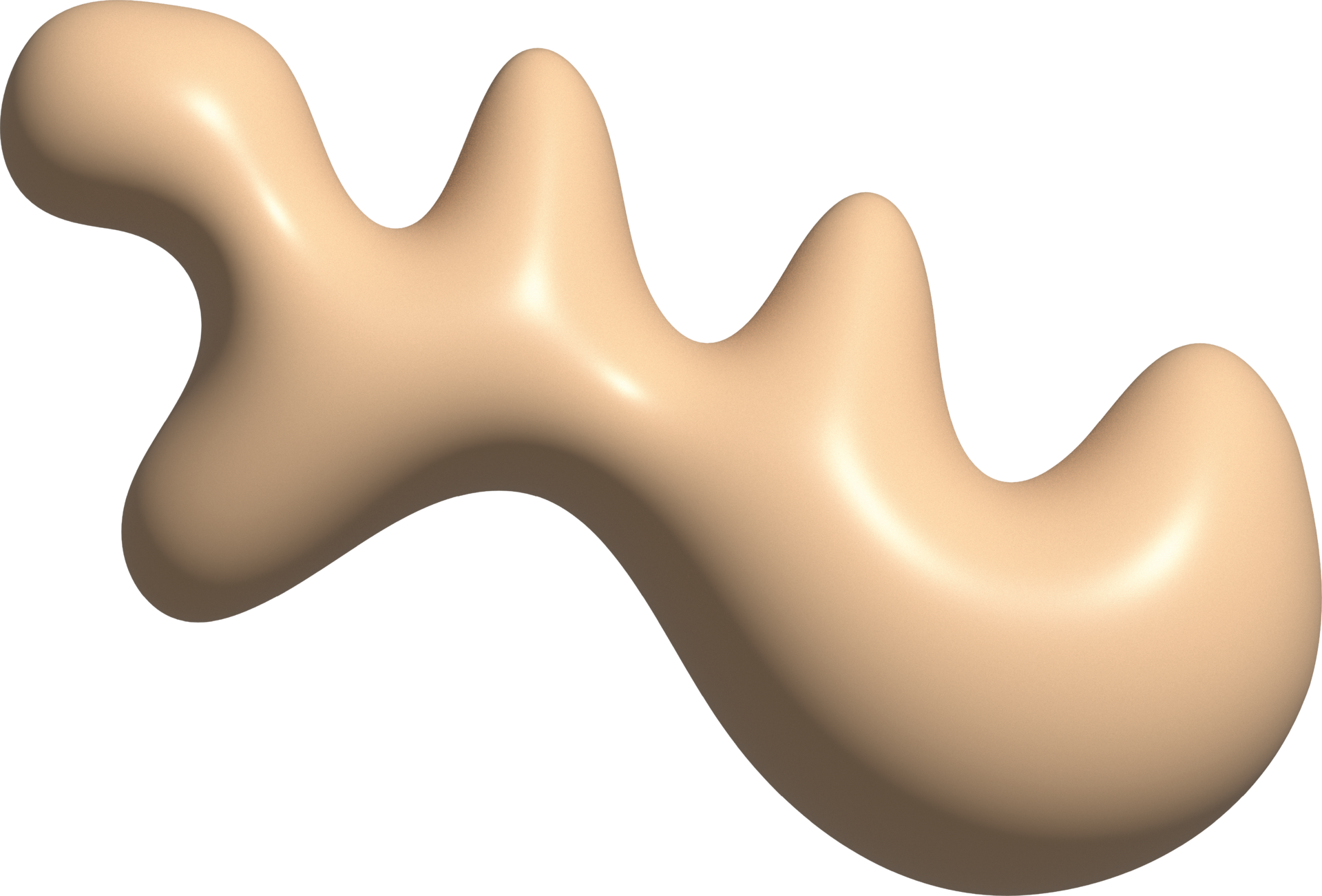 Free 3D Abstract Blob Freeform Shape Decoration 13114013 PNG With