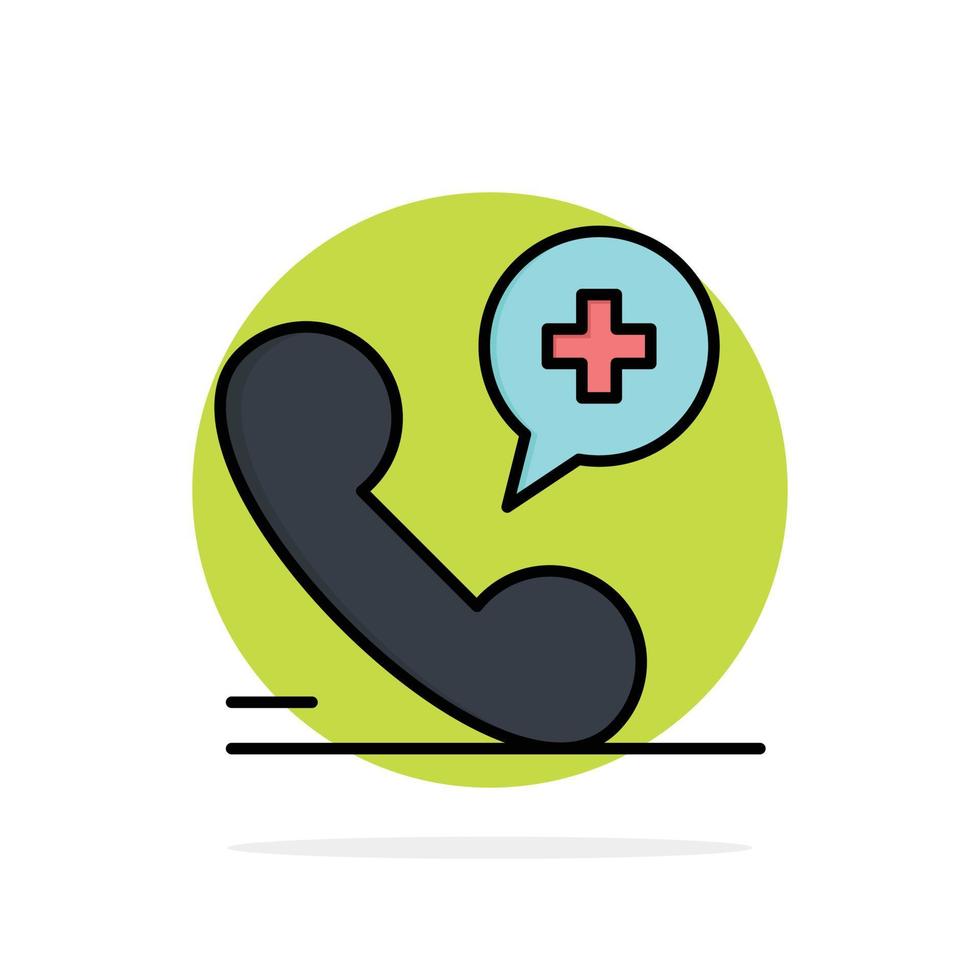 Mobile Phone Medical Hospital Abstract Circle Background Flat Color