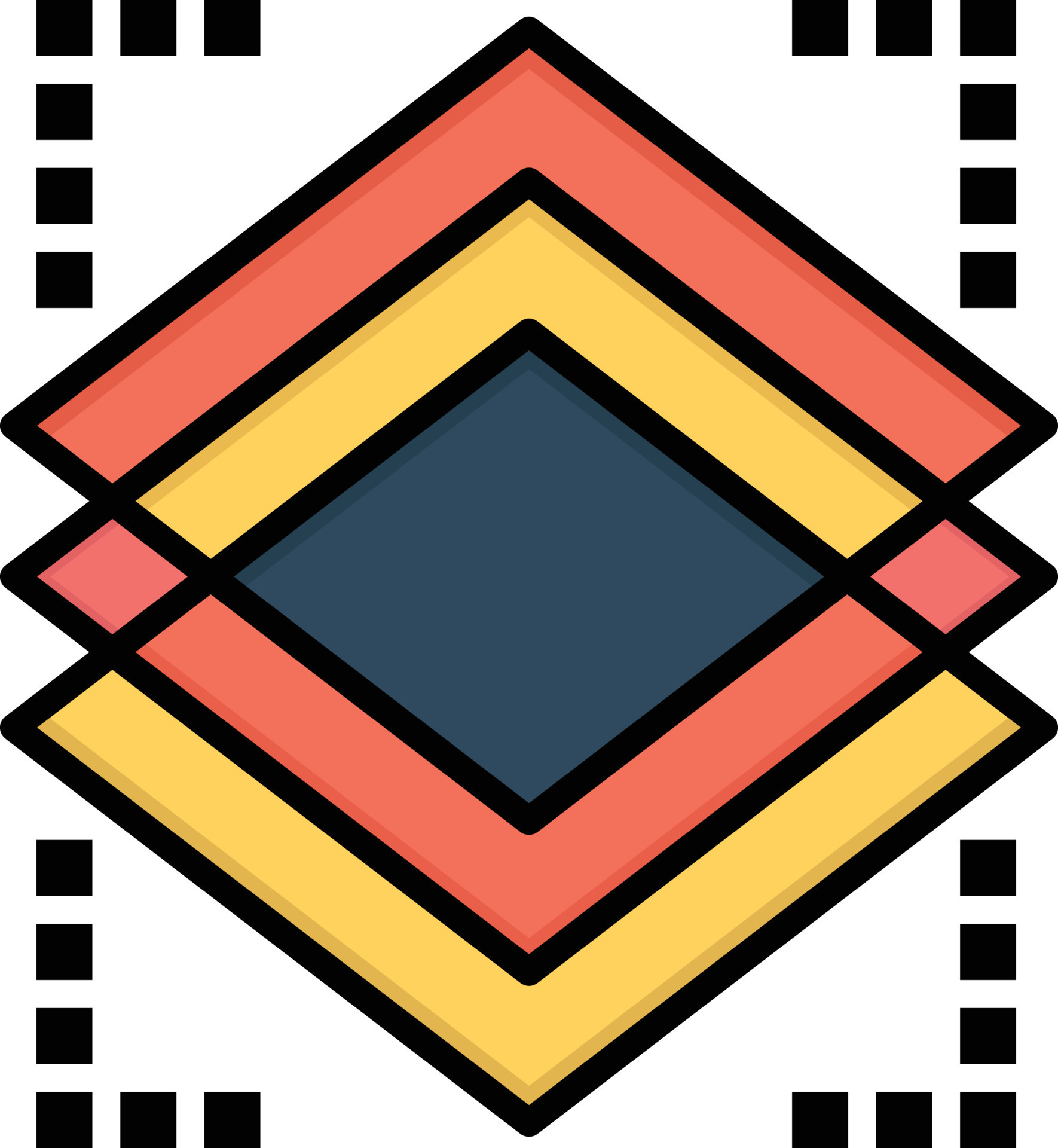 Layers Object Layer Server Flat Color Icon Vector Icon Banner Template