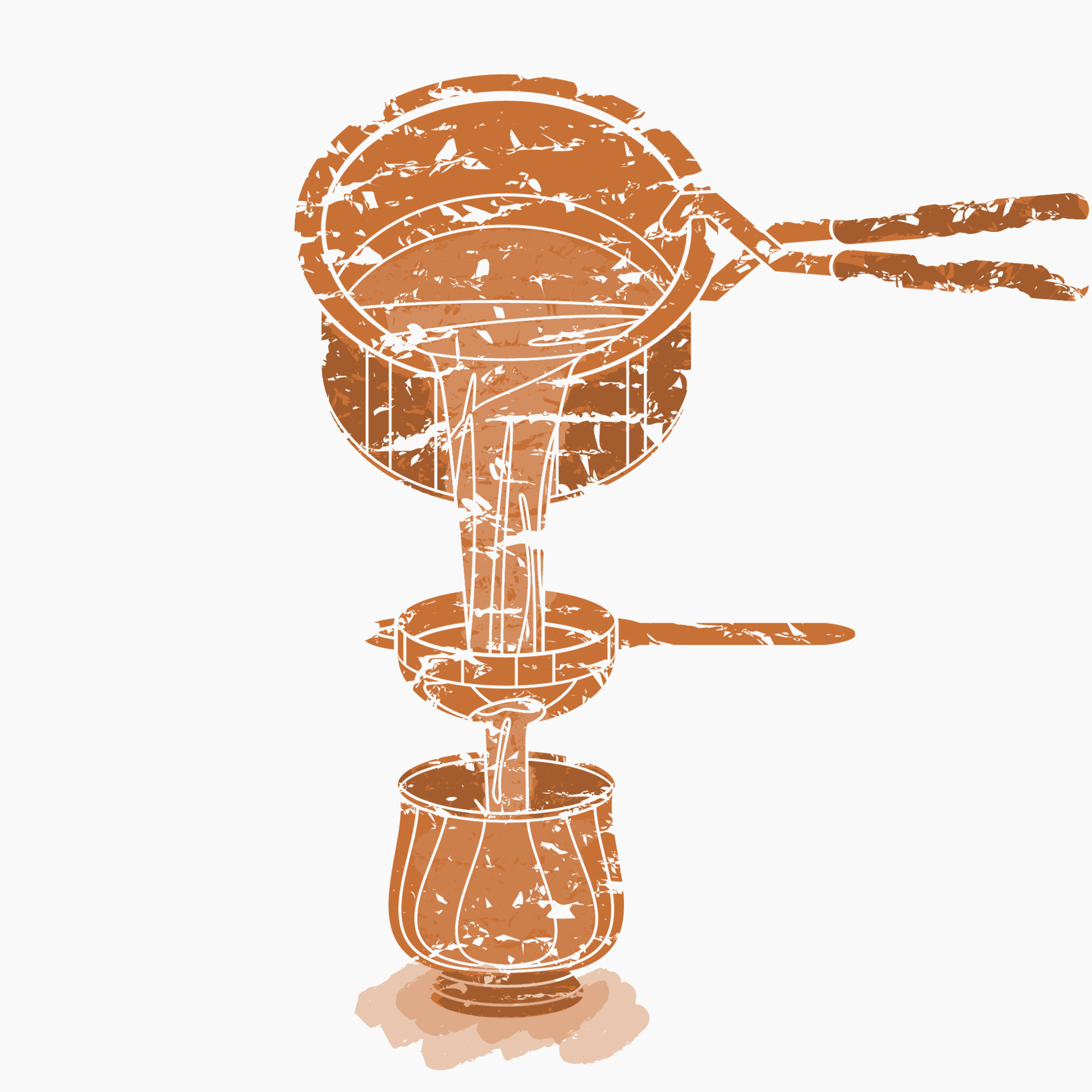 Editable Isolated Top Side View Brush Strokes Style Pouring And