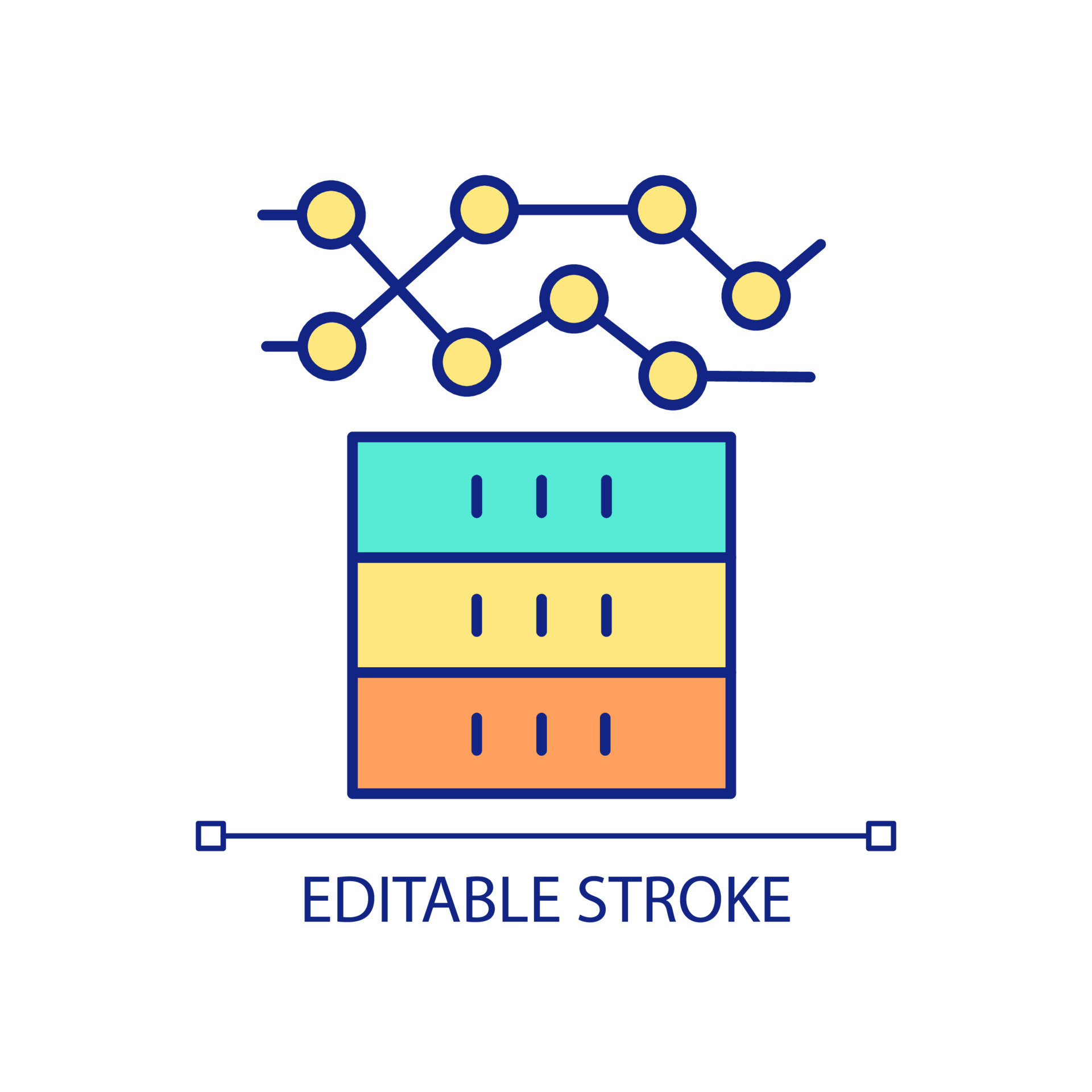 Variability In Big Data RGB Color Icon Operations Management Computer