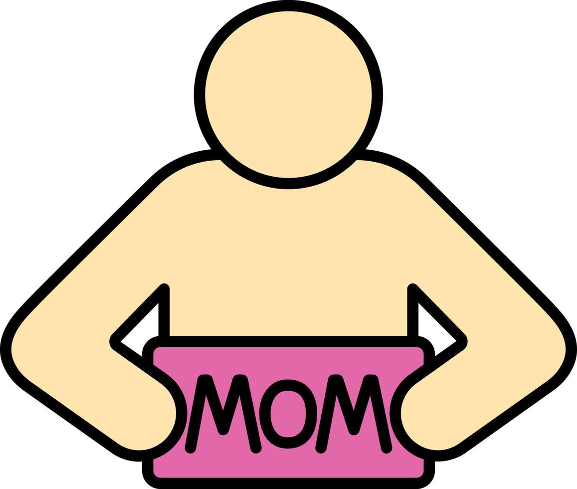 Women S Day Nameplate Mom Man Color Icon Vector Art At Vecteezy