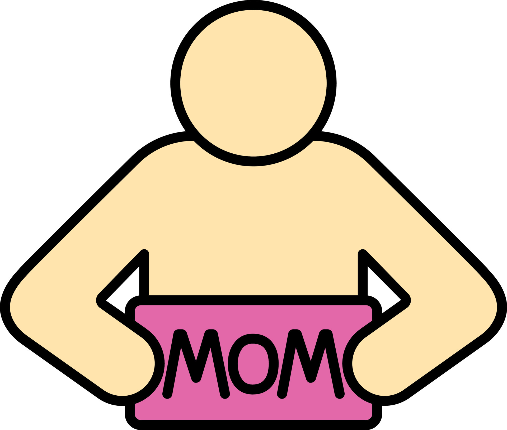 Women S Day Nameplate Mom Man Color Icon Vector Art At Vecteezy