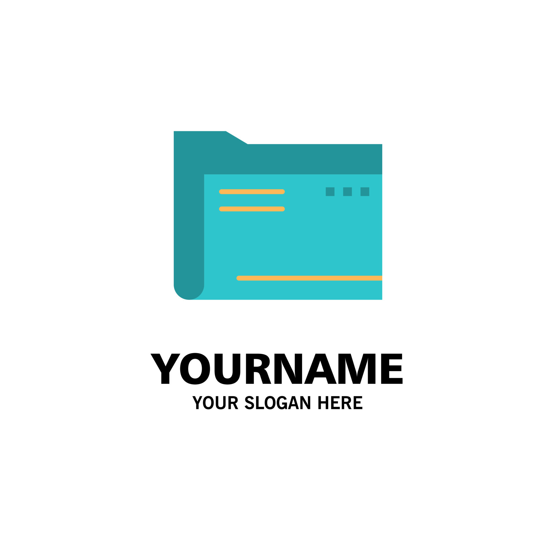 Folder Archive Computer Document Empty File Storage Business Logo