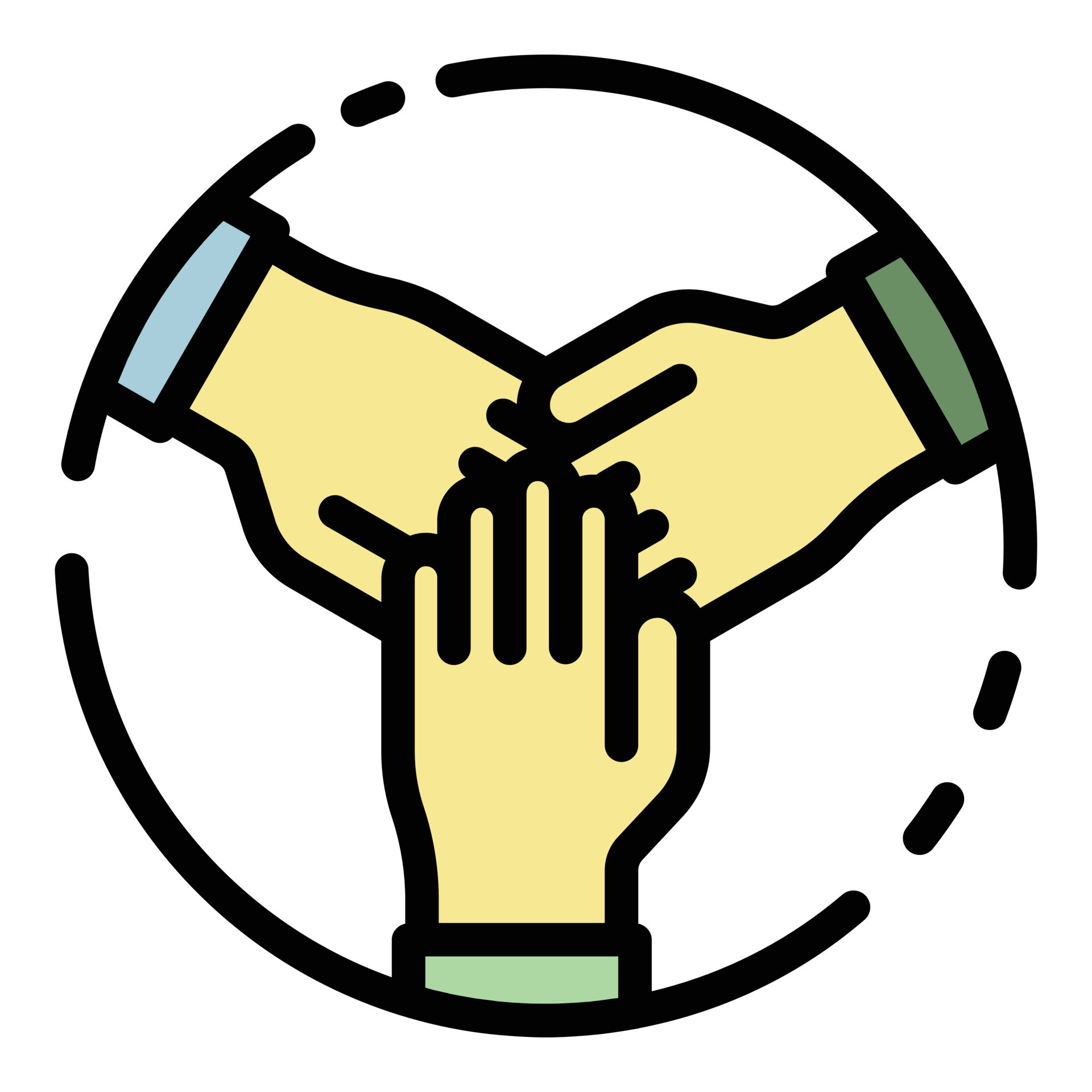 Teamwork Icon Color Outline Vector 15063115 Vector Art At Vecteezy