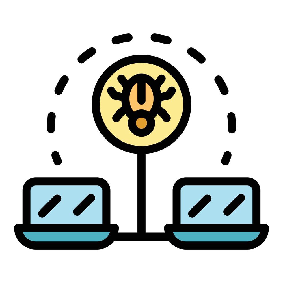 Malware Bug Icon Color Outline Vector 15143833 Vector Art At Vecteezy