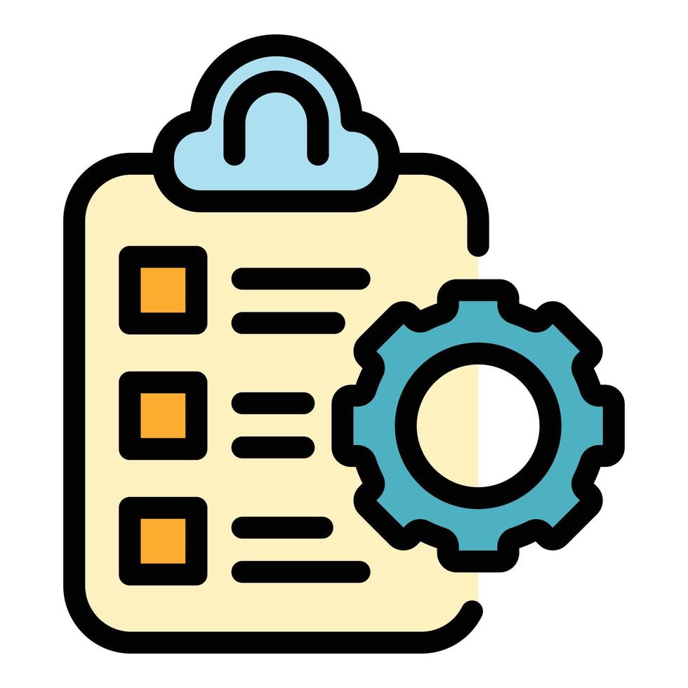 Assignment Icon Color Outline Vector 15209072 Vector Art At Vecteezy