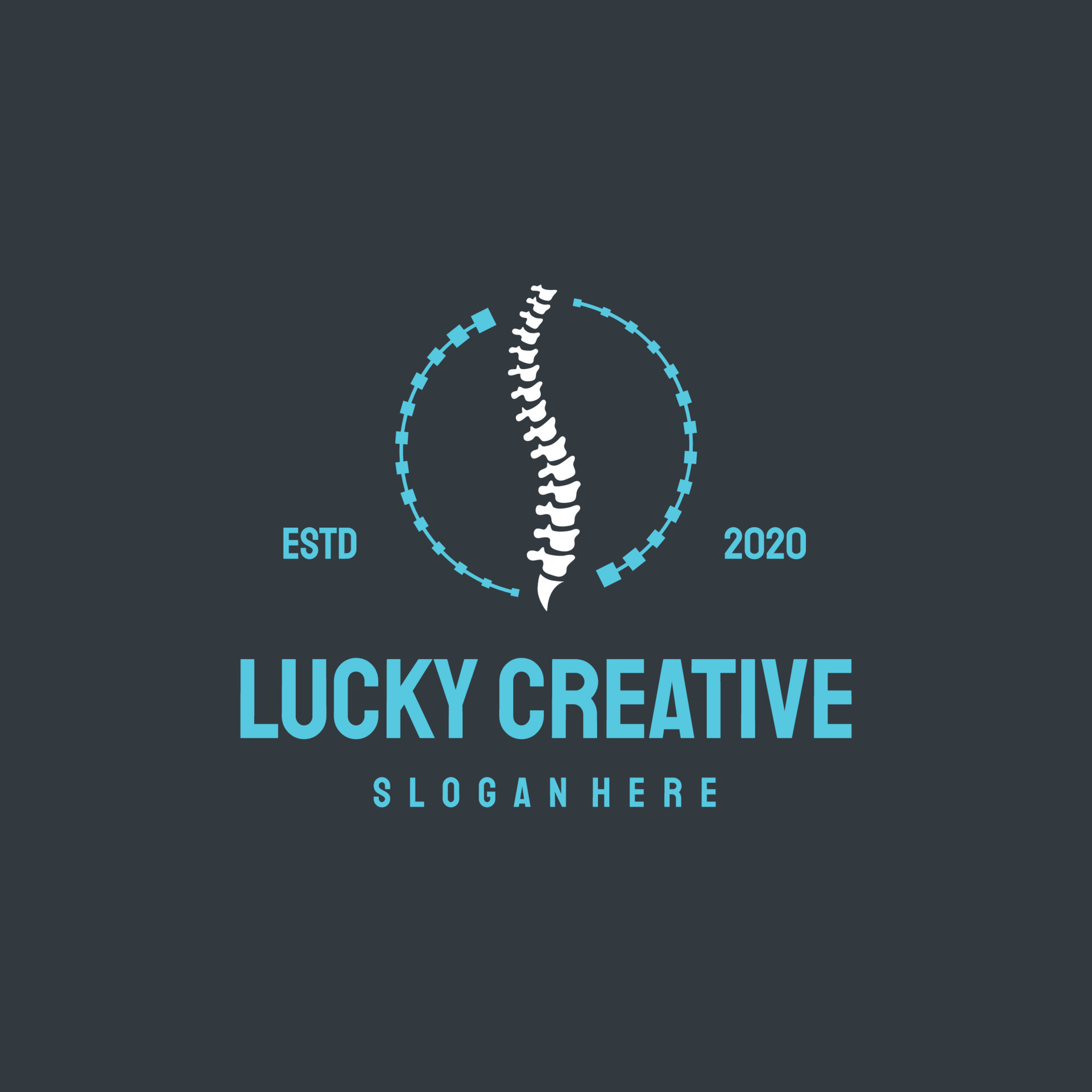 Backbone Care Logo Retro Vintage Vector Template Backbone Treatment
