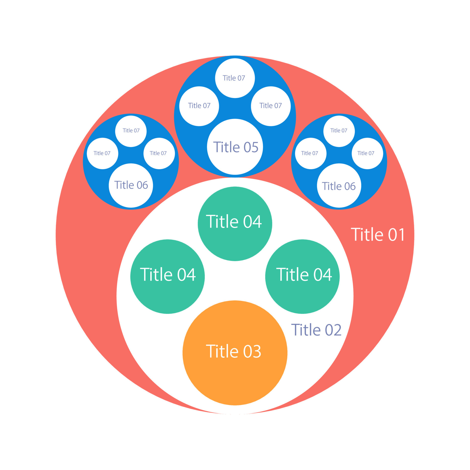 Financial Management Strategy Nested Circle Infographic Design Template