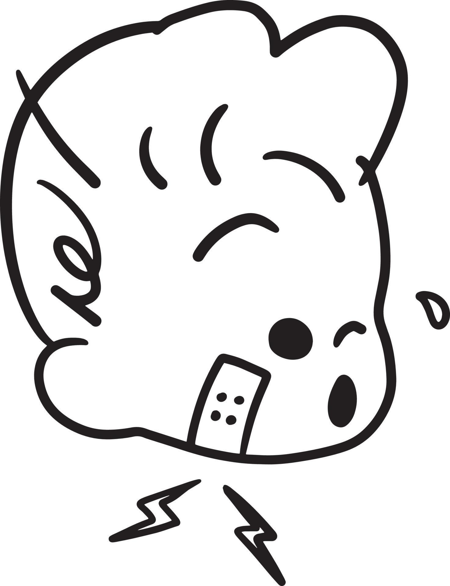 Chico Dolor De Muelas Perfil Logos Dibujos Animados Garabatos Kawaii