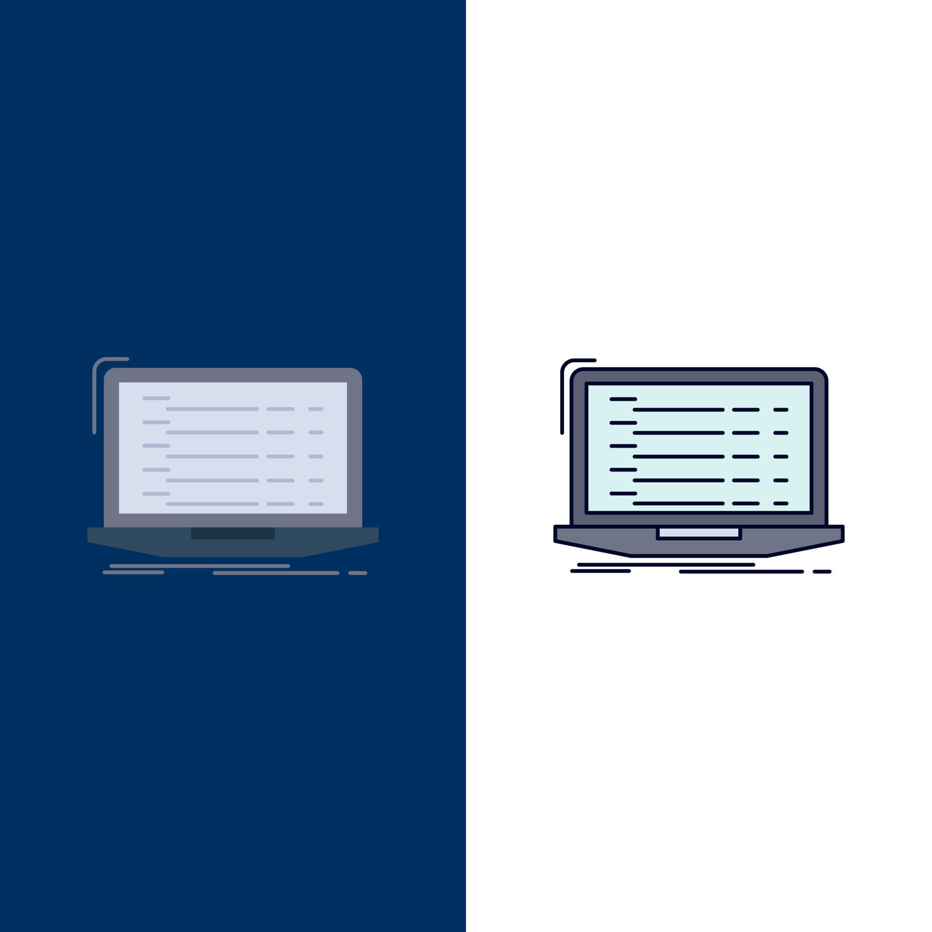Api App Coding Developer Laptop Flat Color Icon Vector 15541463 Vector