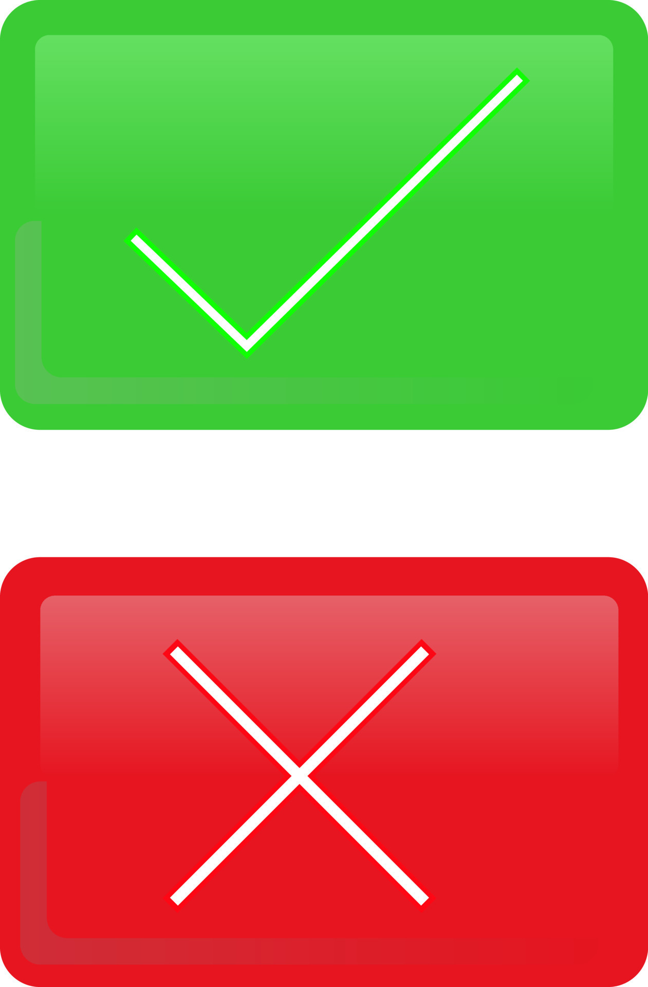 Check Mark And Cross Accepted And Rejected Approved And Rejected