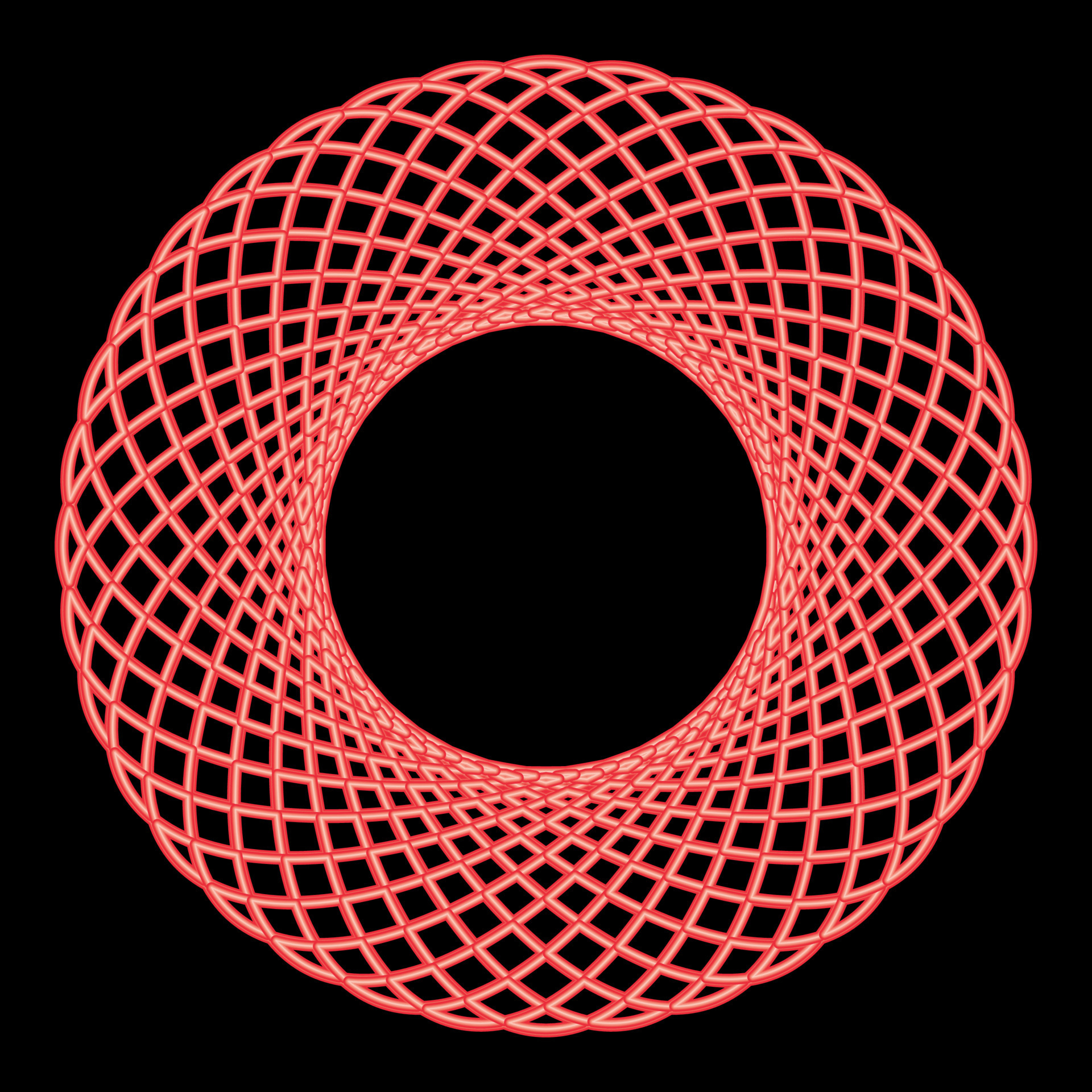 Neon Spirograph Abstract Element Circle Shape Concentric Pattern