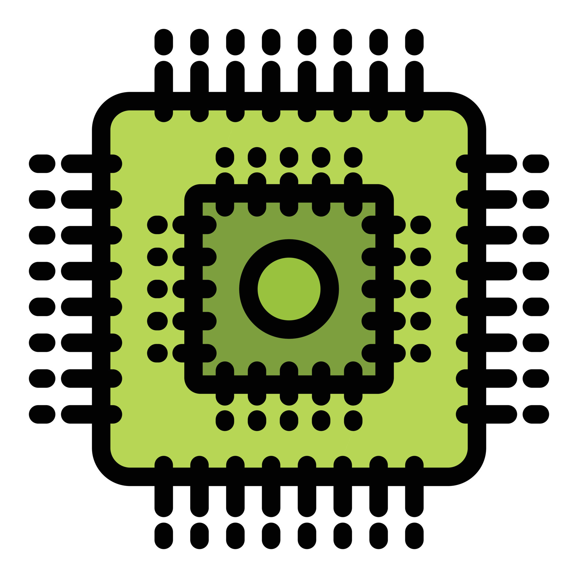 Engineer Processor Icon Color Outline Vector 15888535 Vector Art At