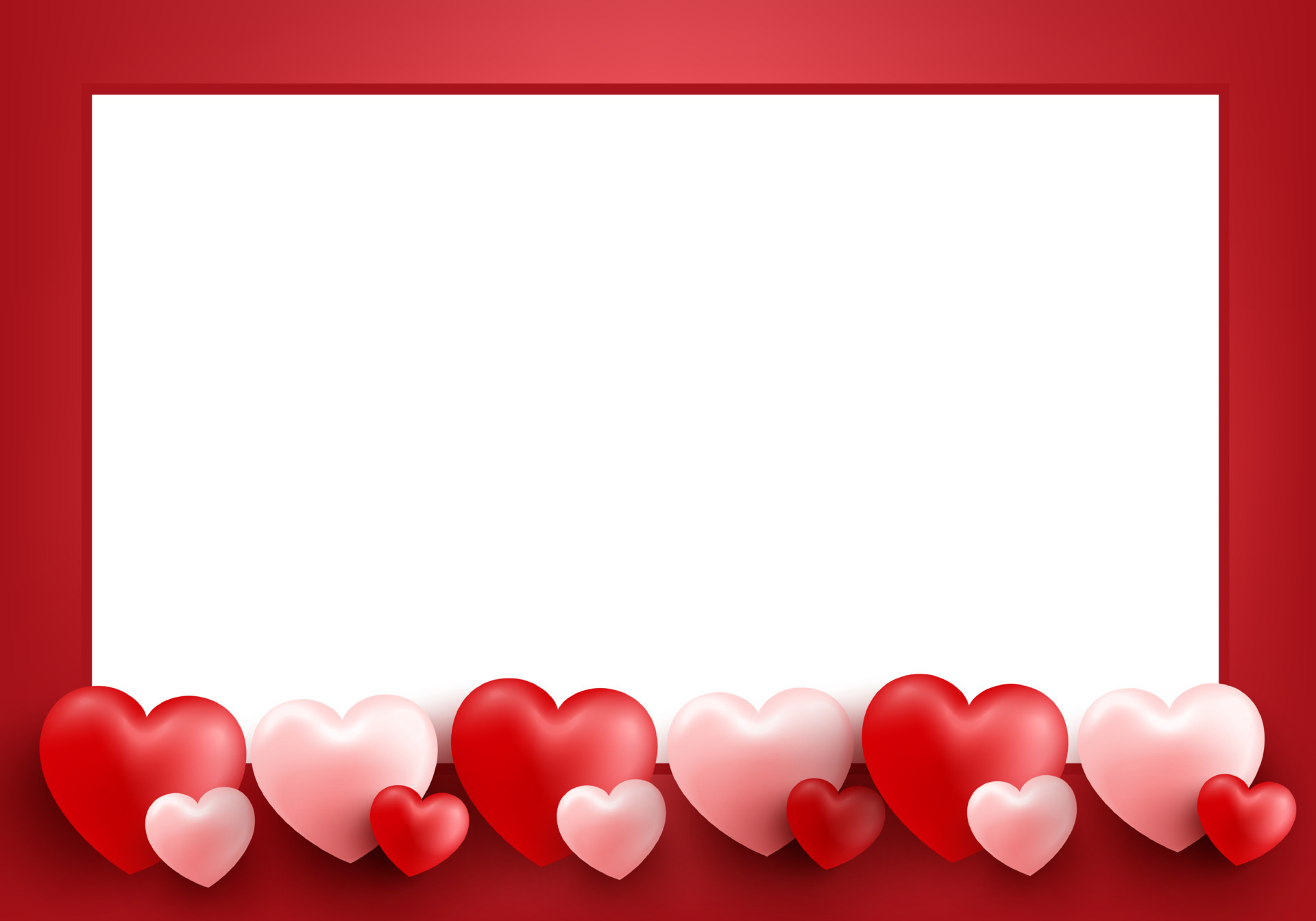 Valentines Day Background In Red Color With Love Hearth And Text Bubble