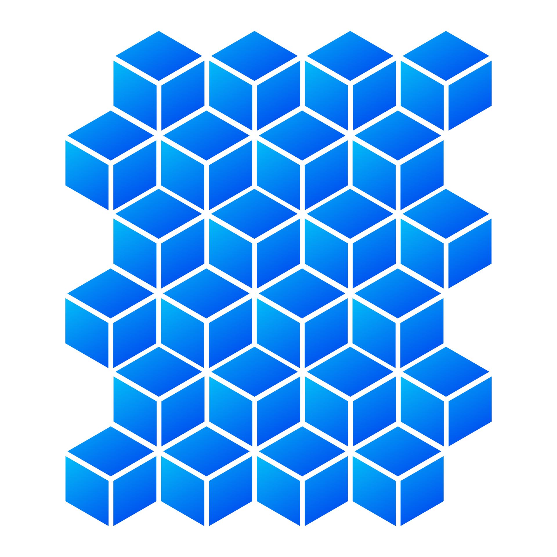 Blue Cube Stack Design For Modern Background PNG