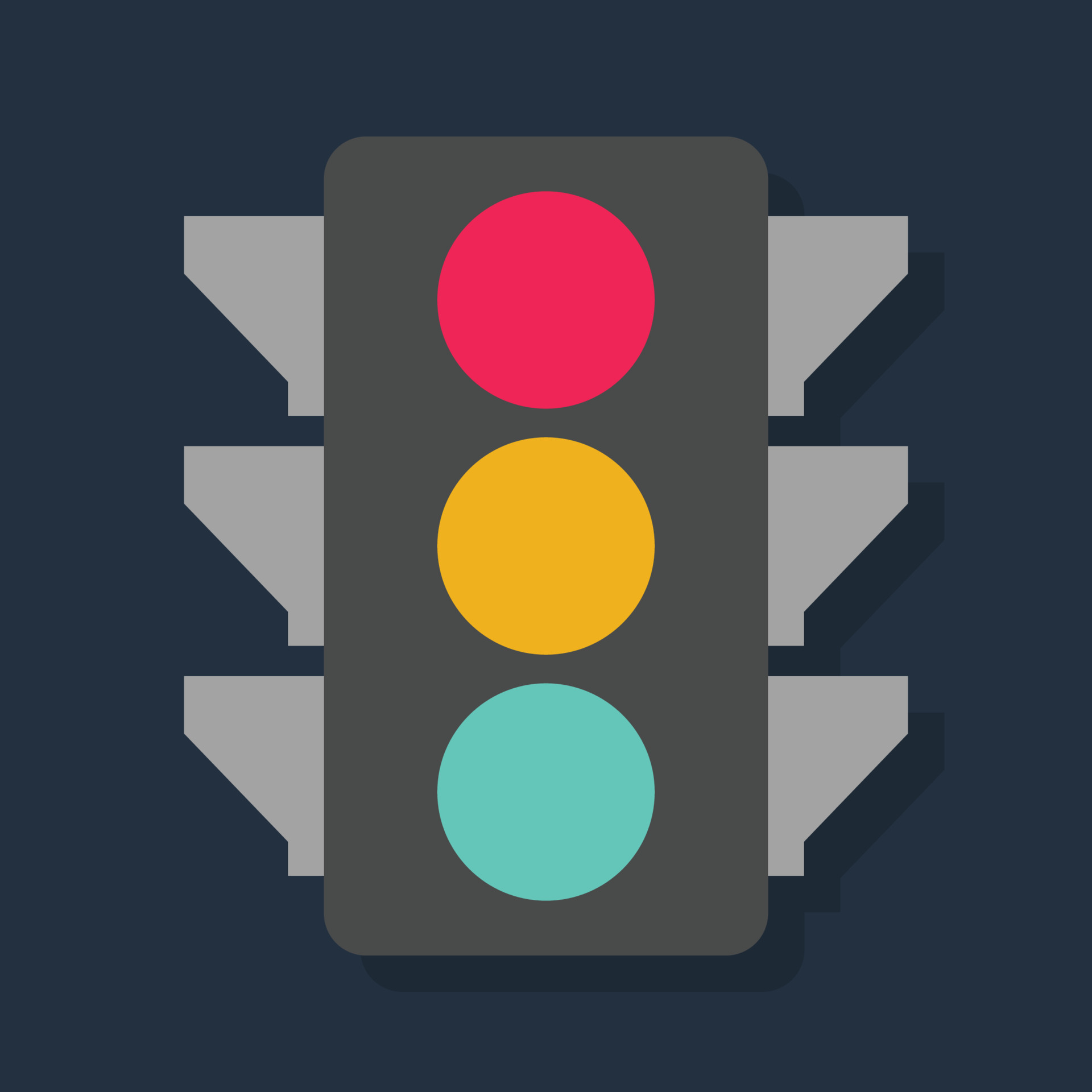 Traffic Light Flat Color Icon 17445170 Vector Art At Vecteezy
