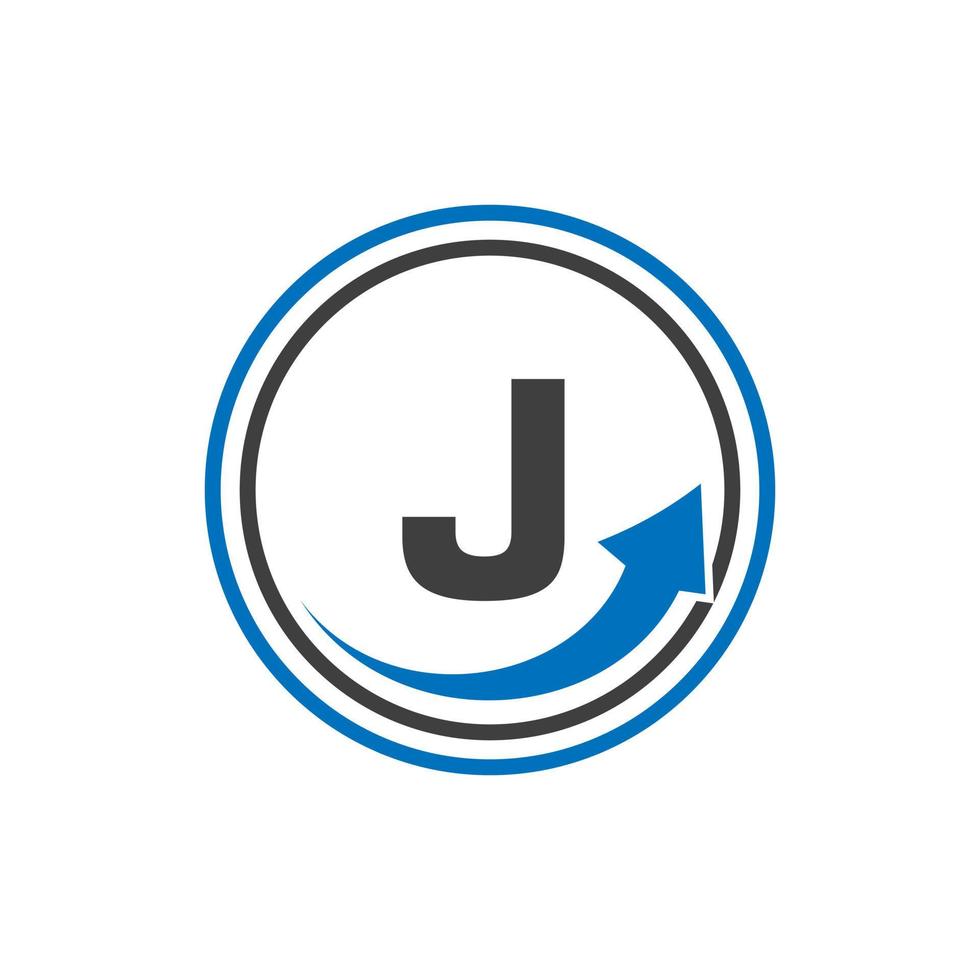Letra J Logotipo Financiero Logotipo De Empresa Con Plantilla De Flecha