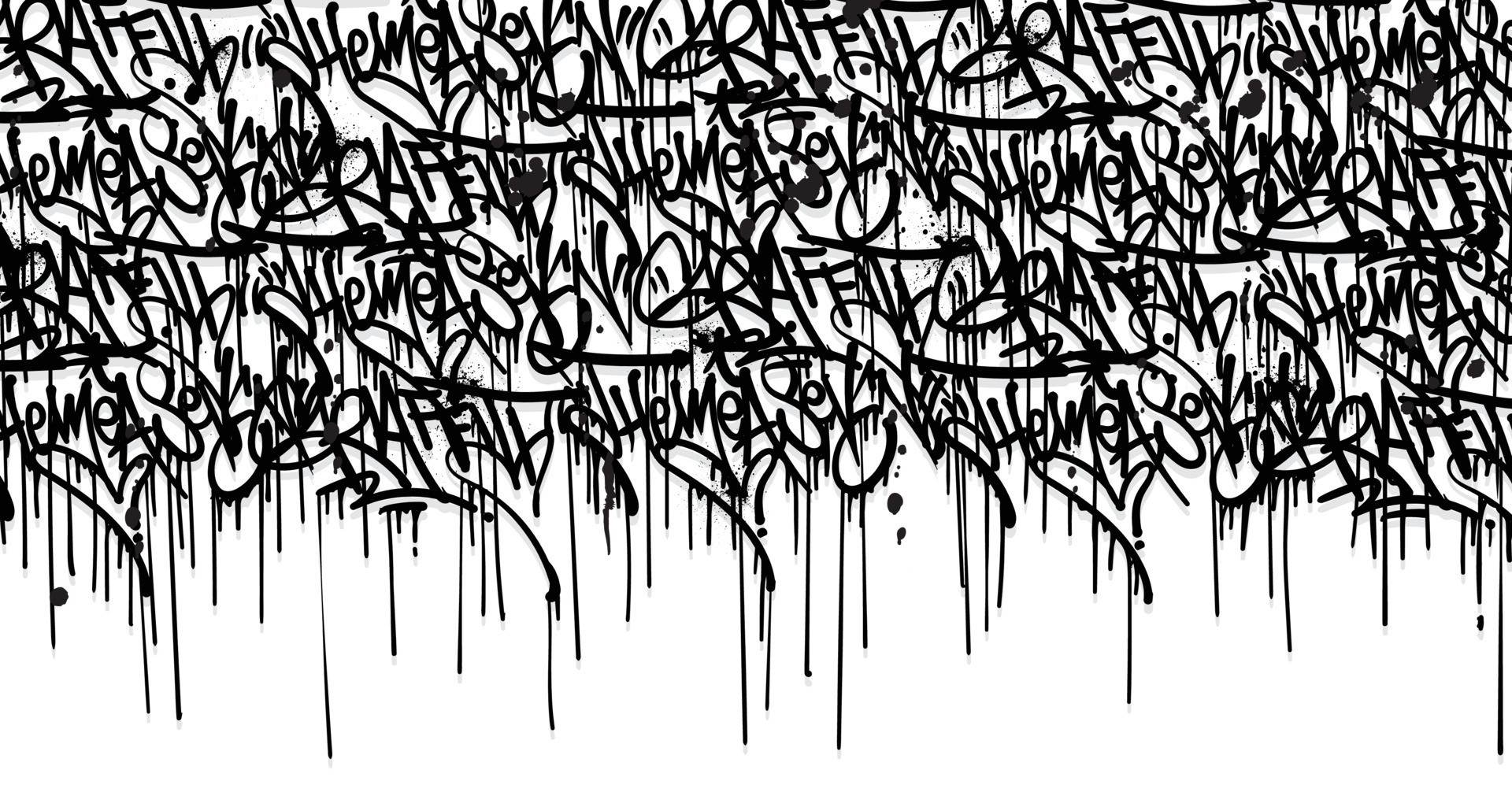 Graffiti Art Background With Scribble Throw Up And Tagging Hand Drawn