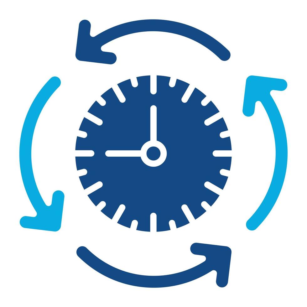 Cycle Time Glyph Two Color Icon 17610609 Vector Art At Vecteezy