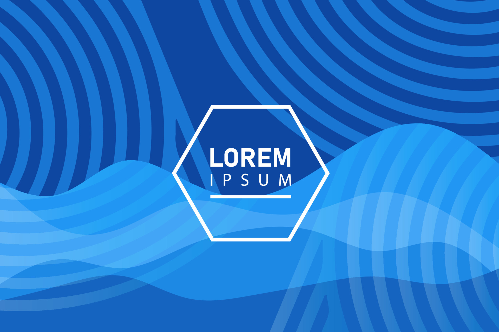 Colorful Wave Vector Abstract Template With Line Pattern Fluid Layout