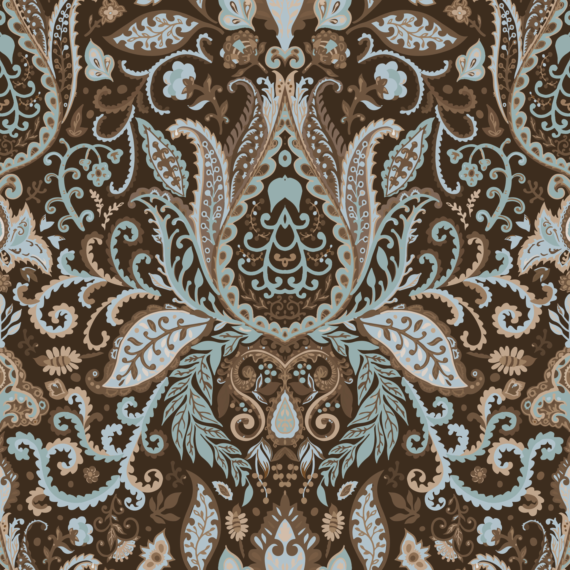 Vintage Flower And Leaves Composition Pattern 17759569 Vector Art At