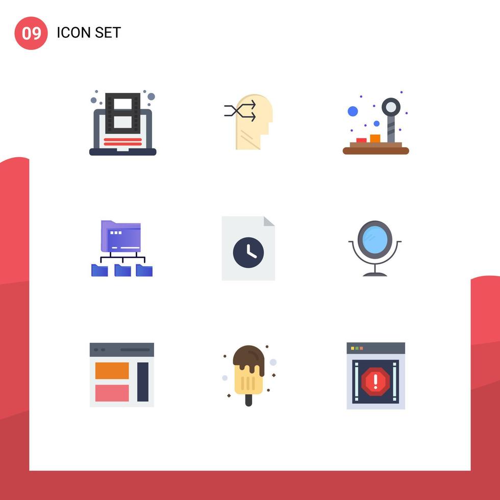 9 Universal Flat Colors Set For Web And Mobile Applications Document