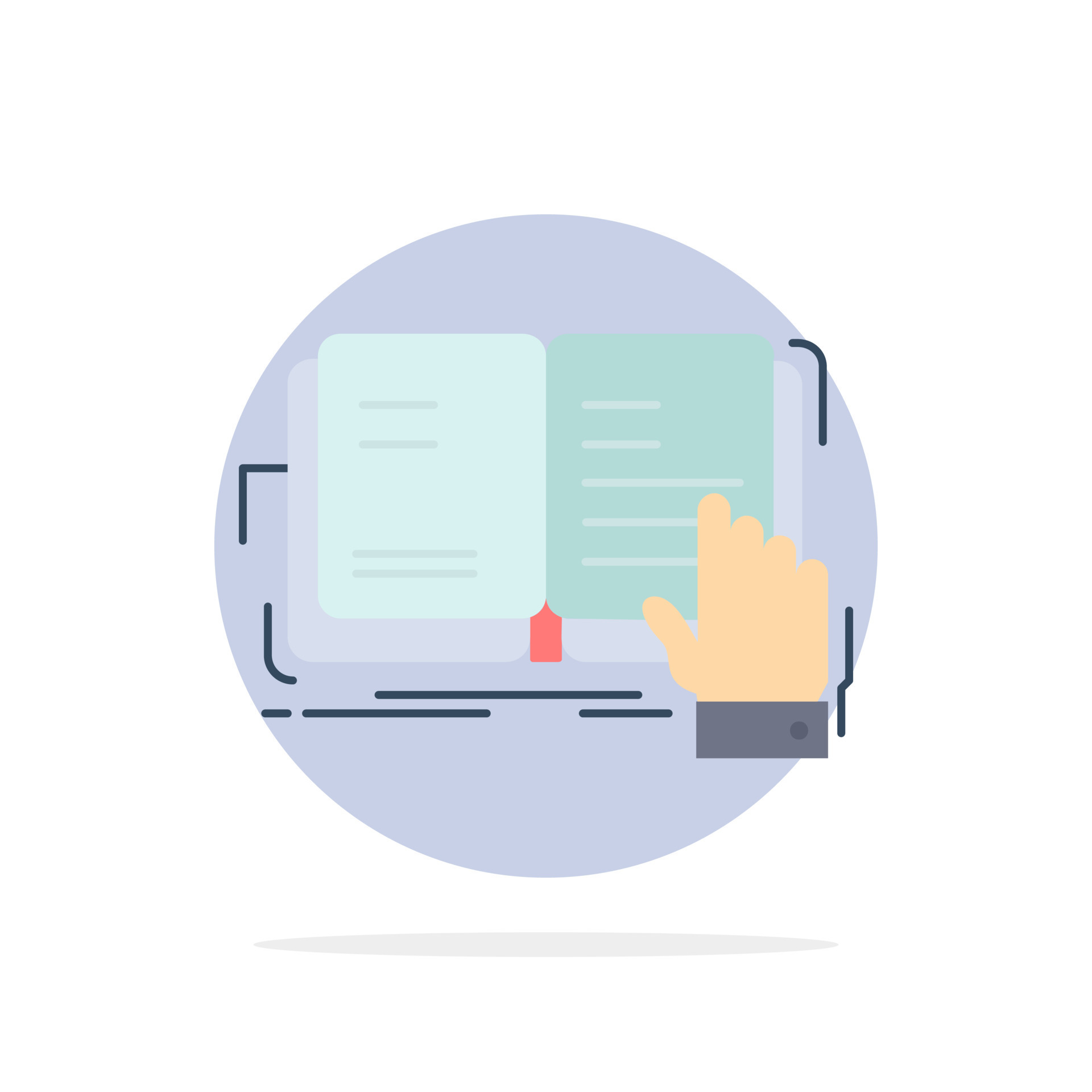 Book Lesson Study Literature Reading Flat Color Icon Vector 17966164