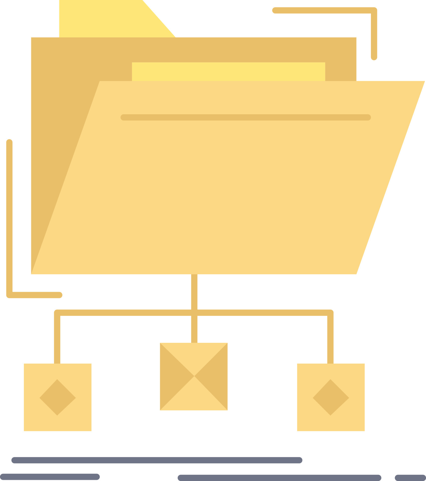 Backup Data Files Folder Network Flat Color Icon Vector 17969557 Vector