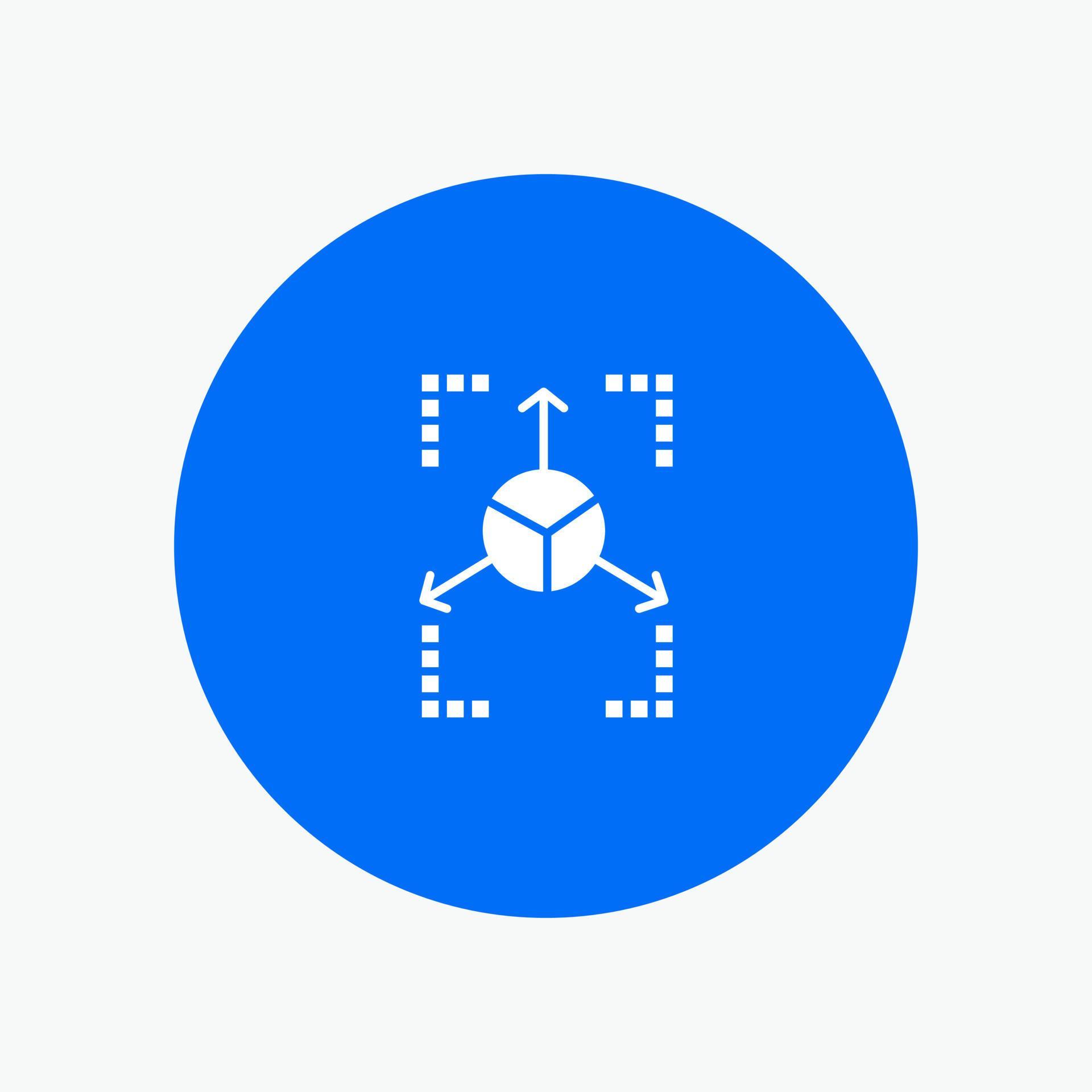 Prototype Grid Database Chart White Glyph Icon 17981328 Vector Art At