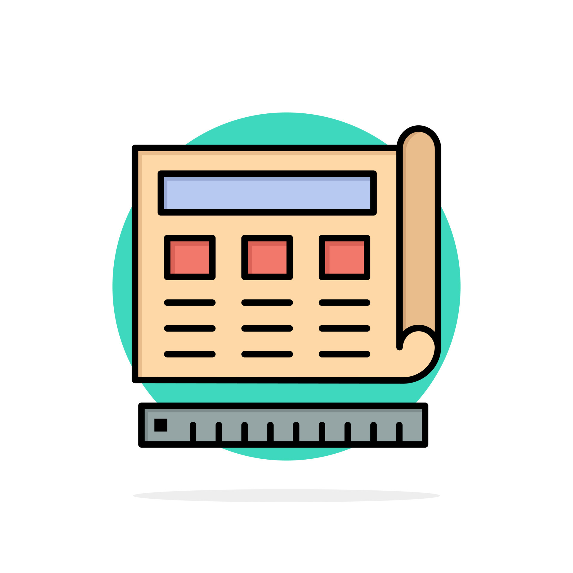 Blueprint Blue Print Website Web Abstract Circle Background Flat Color