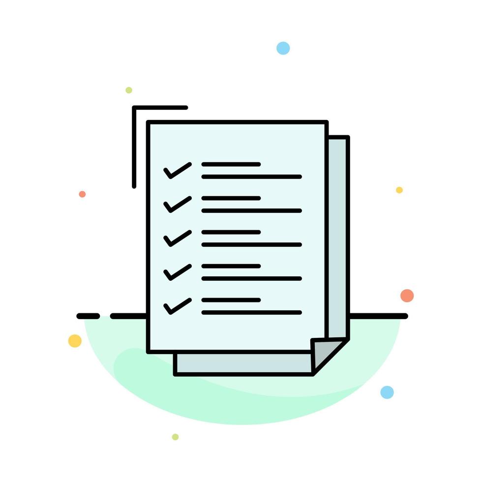 Checklist To Do List Work Task Notepad Abstract Flat Color Icon