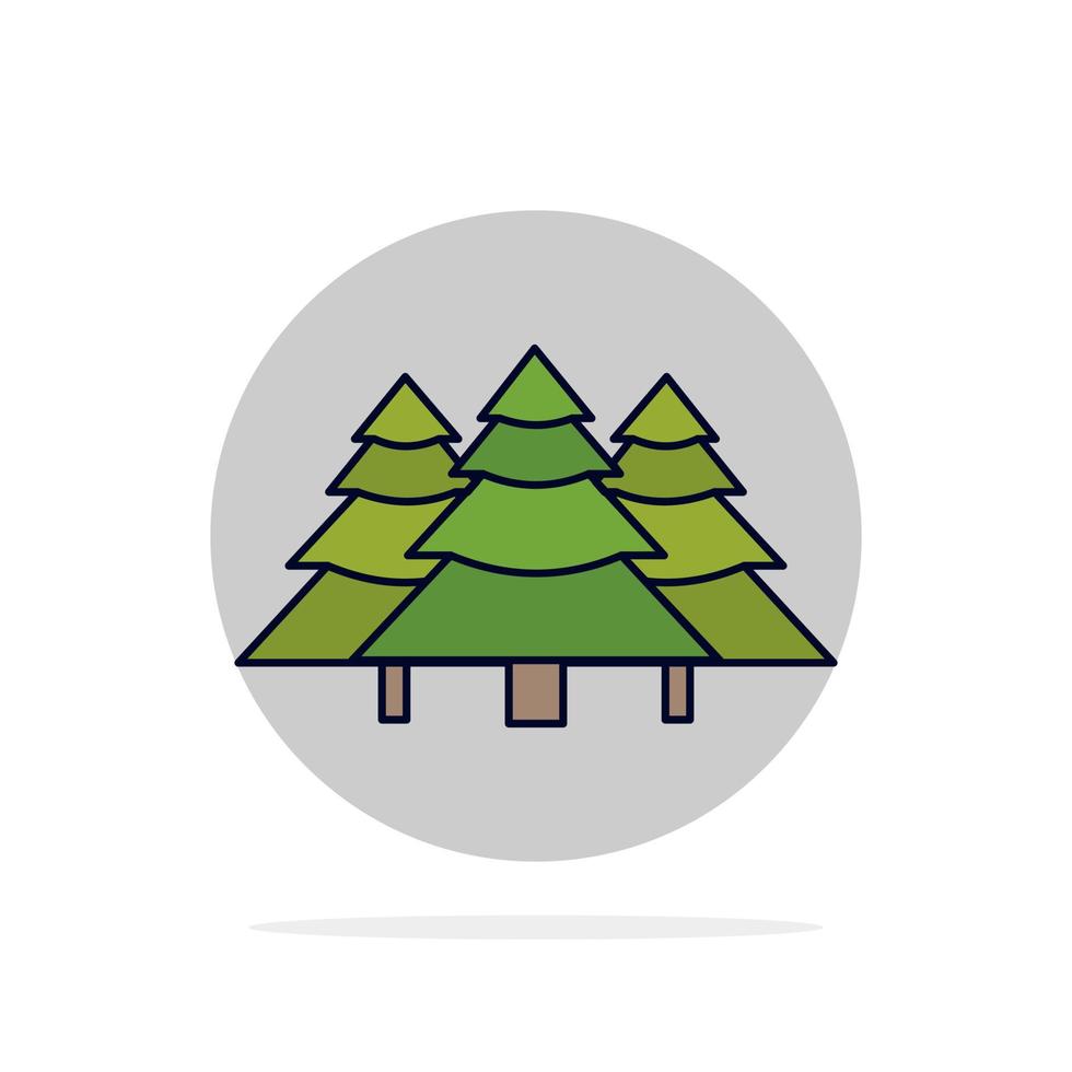 bosque camping selva árbol pinos color plano icono vector Vector en Vecteezy