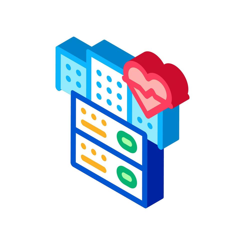 Hospital Review Isometric Icon Vector Illustration Color 18034517