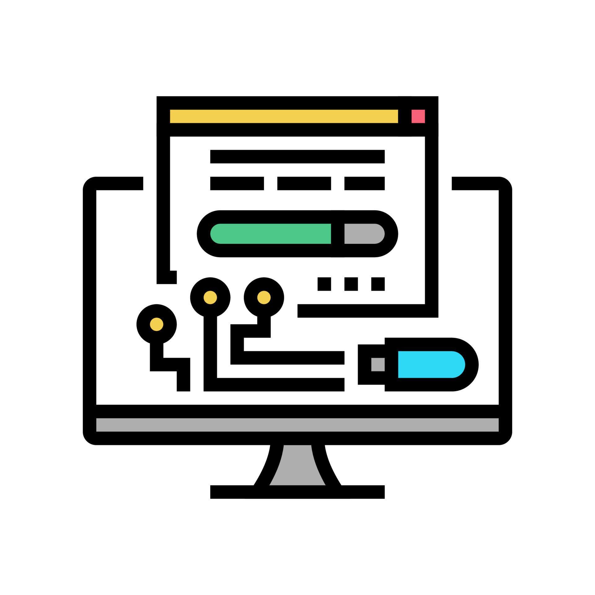 Driver Software Color Icon Vector Illustration 18779680 Vector Art At