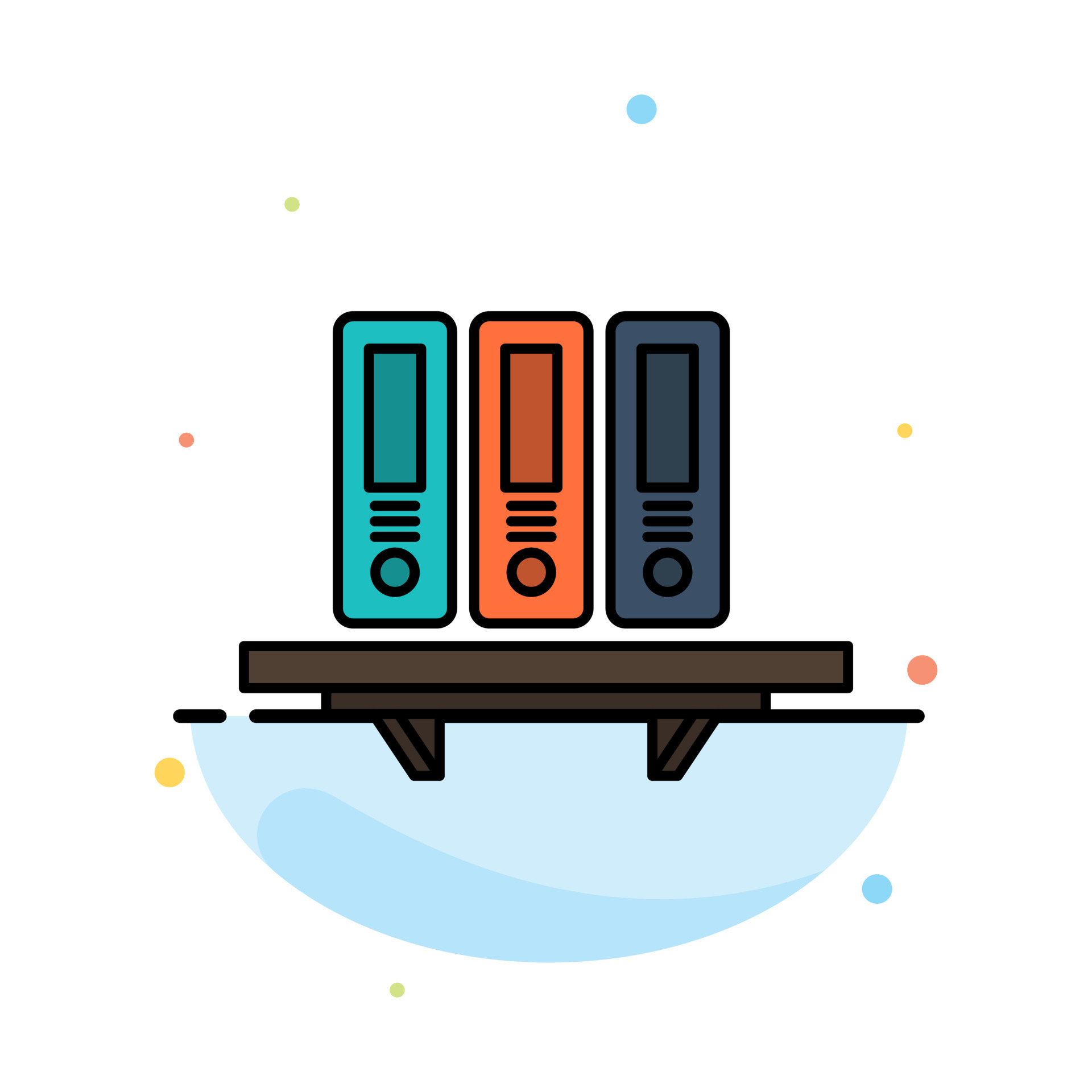 Files Archive Data Database Documents Folders Storage Abstract Flat