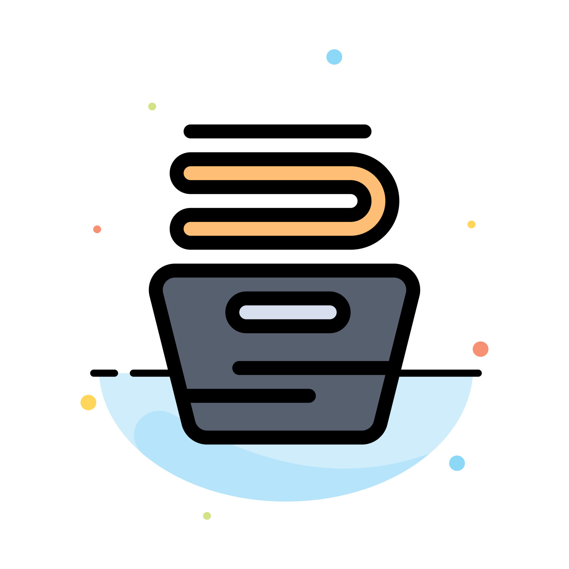Cleaning Clothes Housekeeping Washing Abstract Flat Color Icon Template
