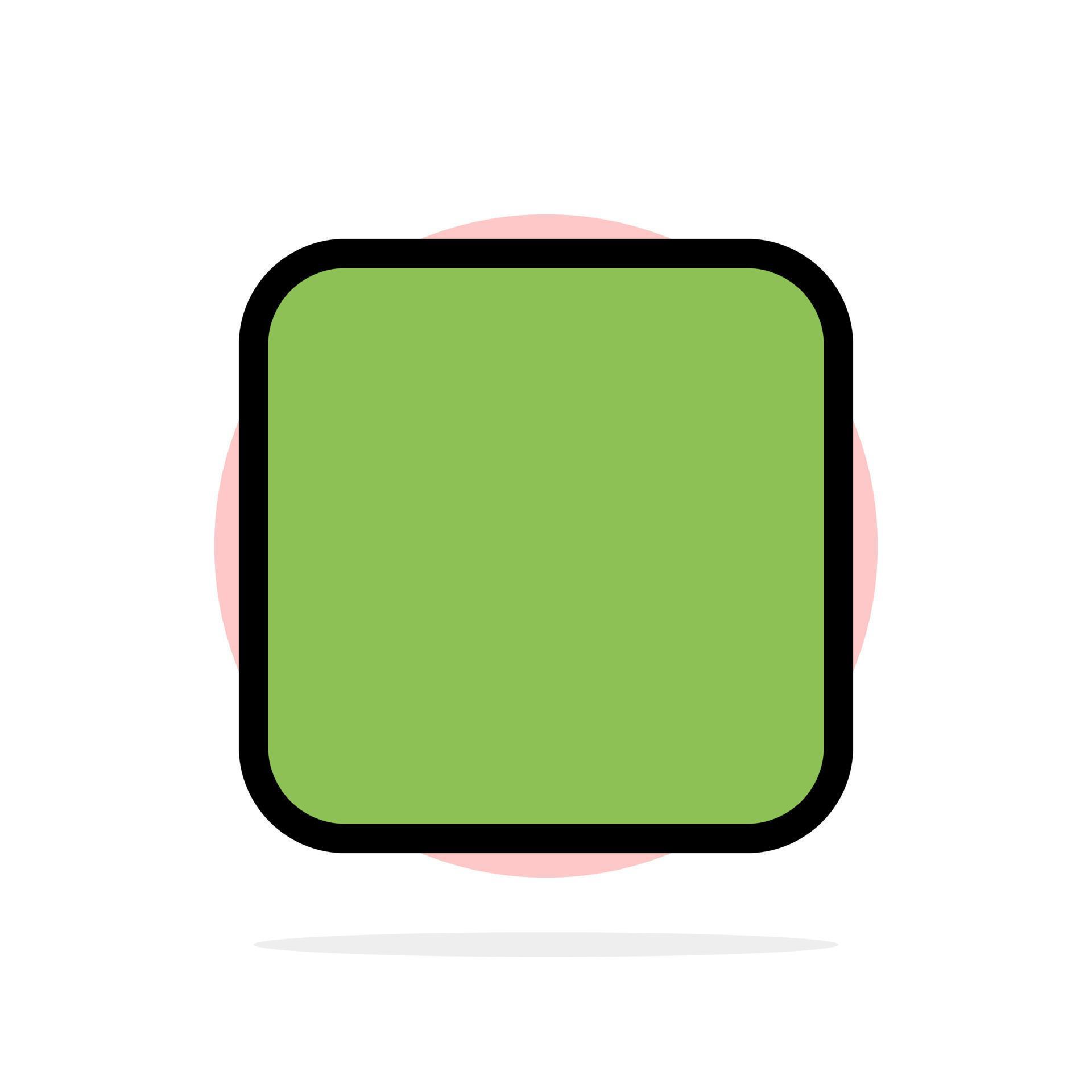 Box Checkbox Unchecked Abstract Circle Background Flat Color Icon