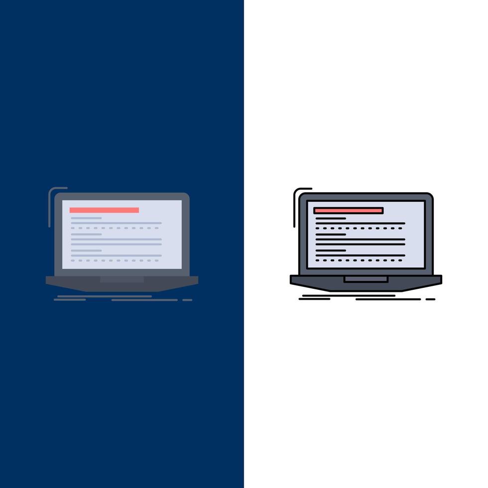 Code Coding Computer Monoblock Laptop Flat Color Icon Vector 19173605