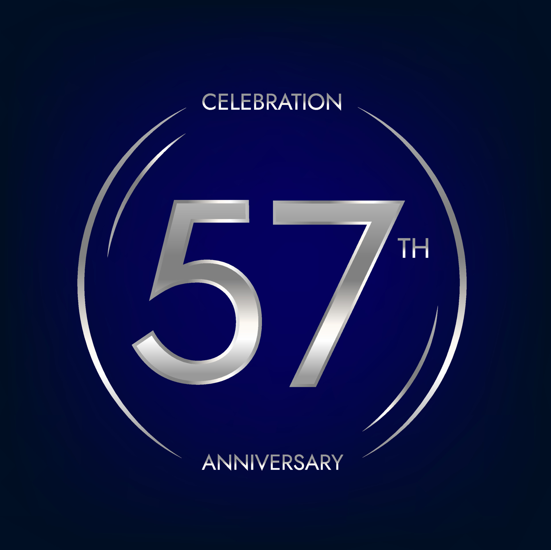 57th Anniversary Fifty Seven Years Birthday Celebration Banner In