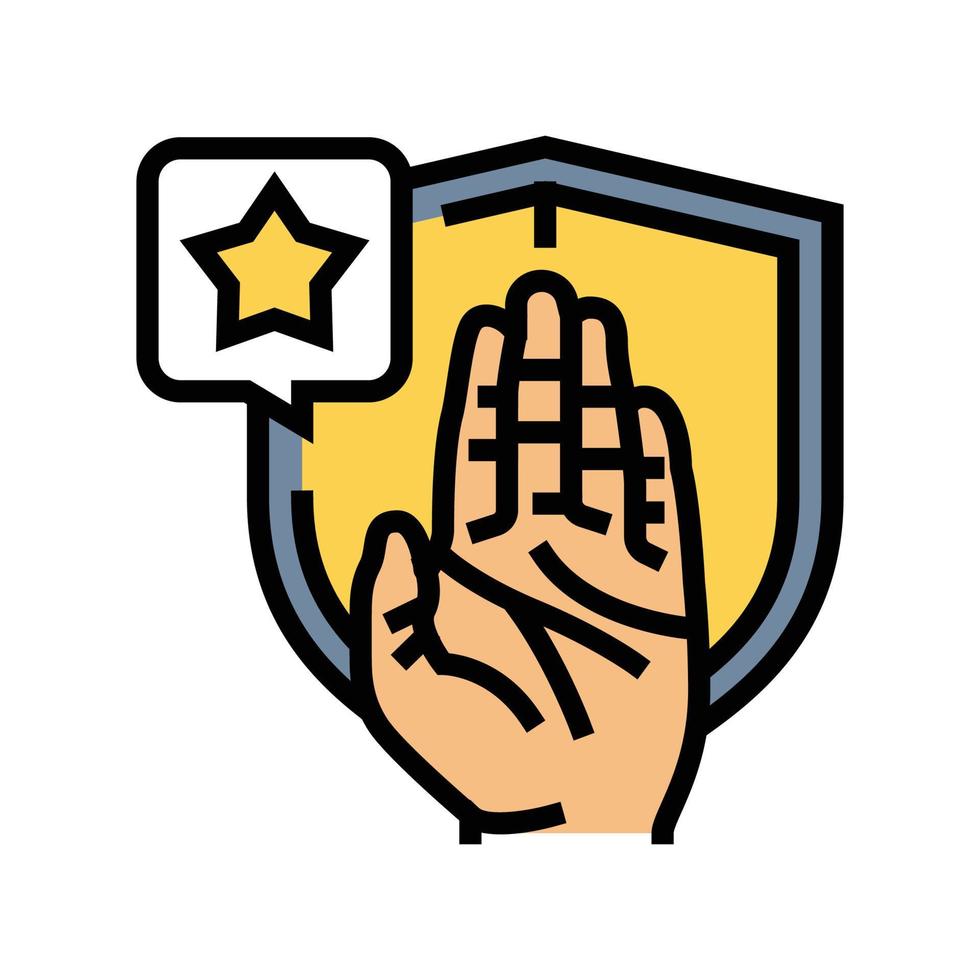 ser honesto y confiable color icono vector ilustración 20376755 Vector