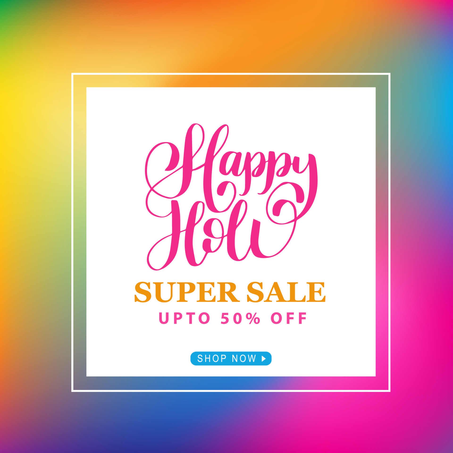 Happy Holi Celebration Set Banner Background Design For Indian