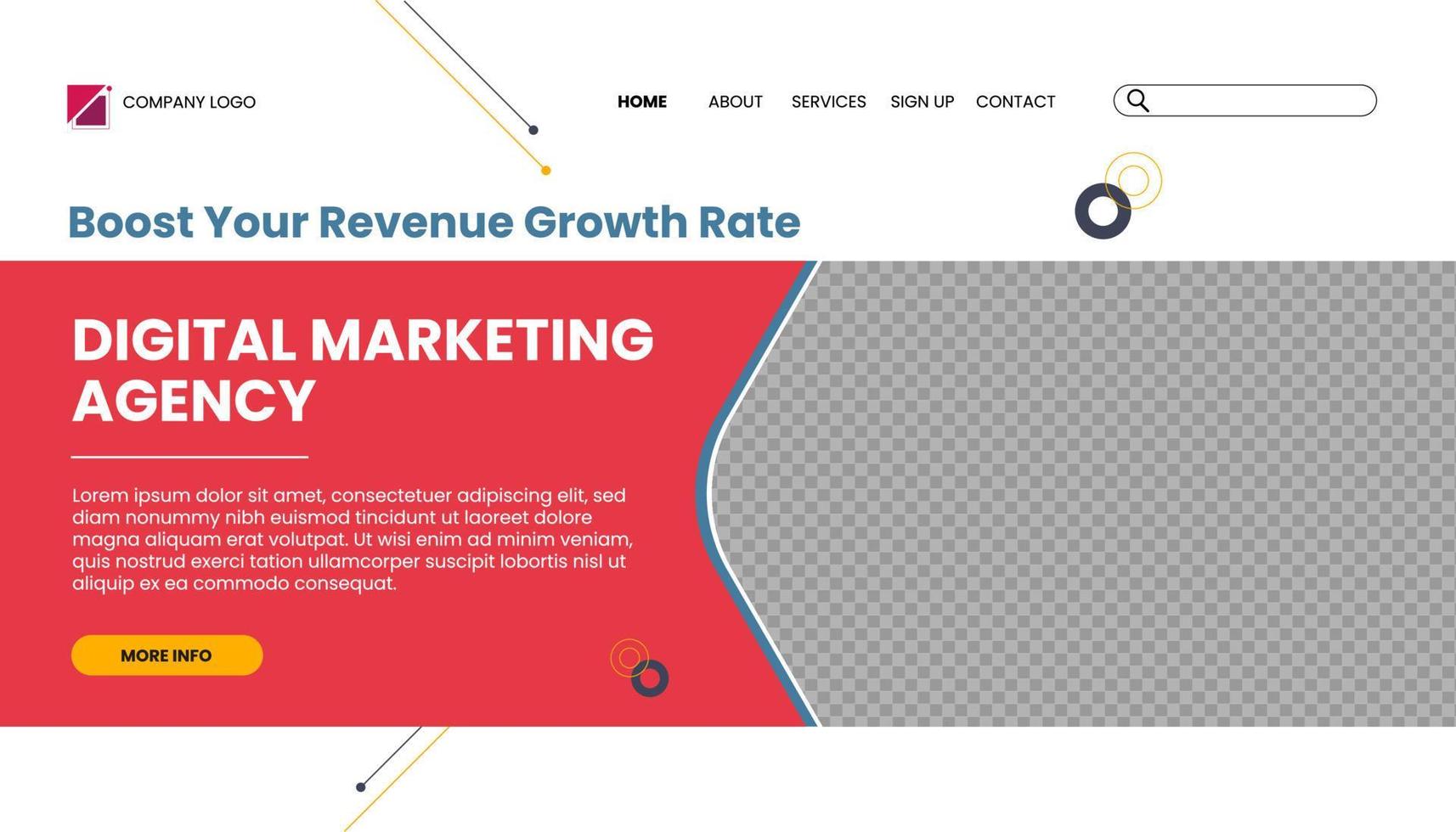 Corporate Digital Marketing Agency Landing Page 21913785 Vector Art At