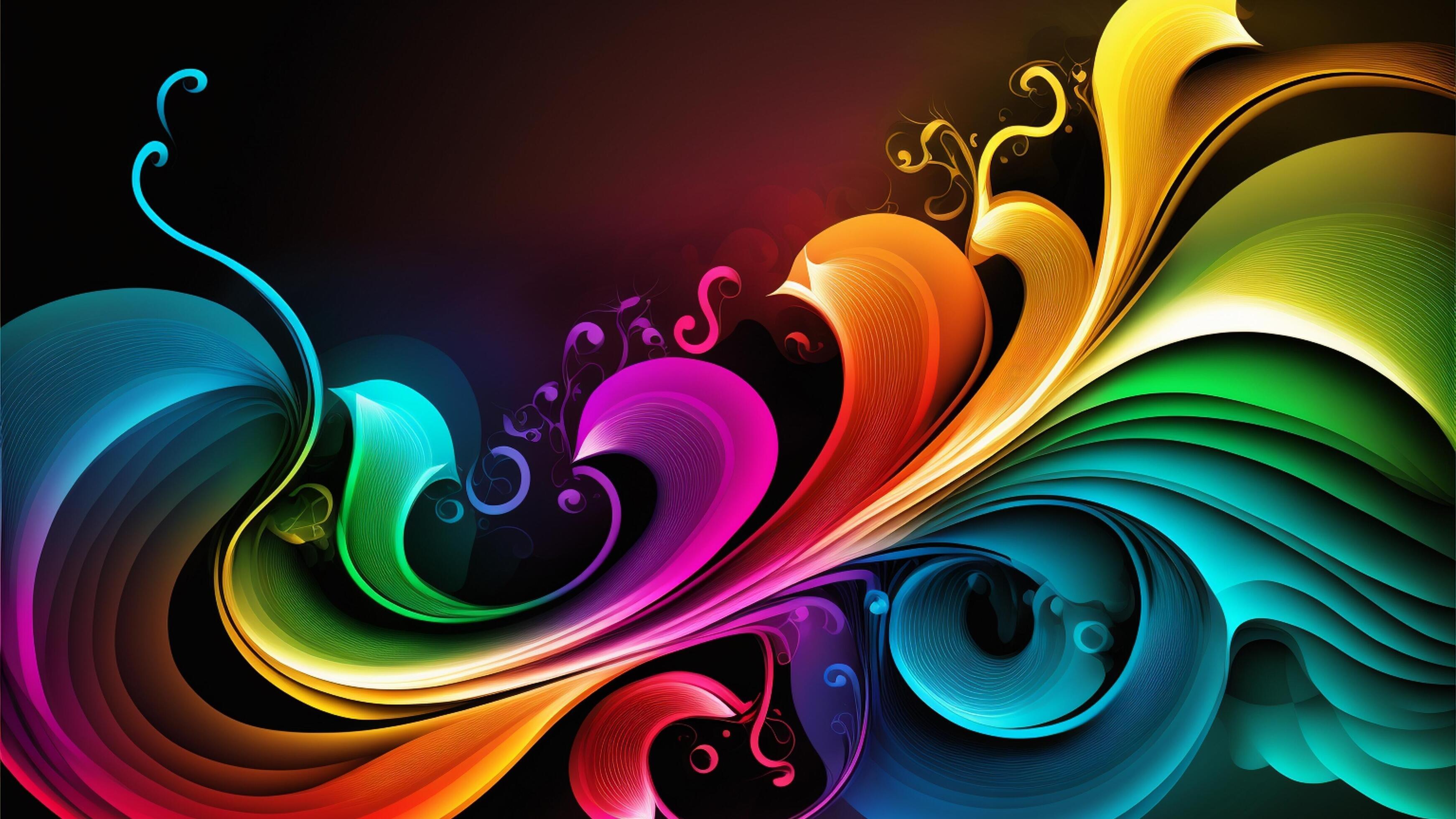3D Texture Colorful Abstract Background For Desktop Wallpaper Image