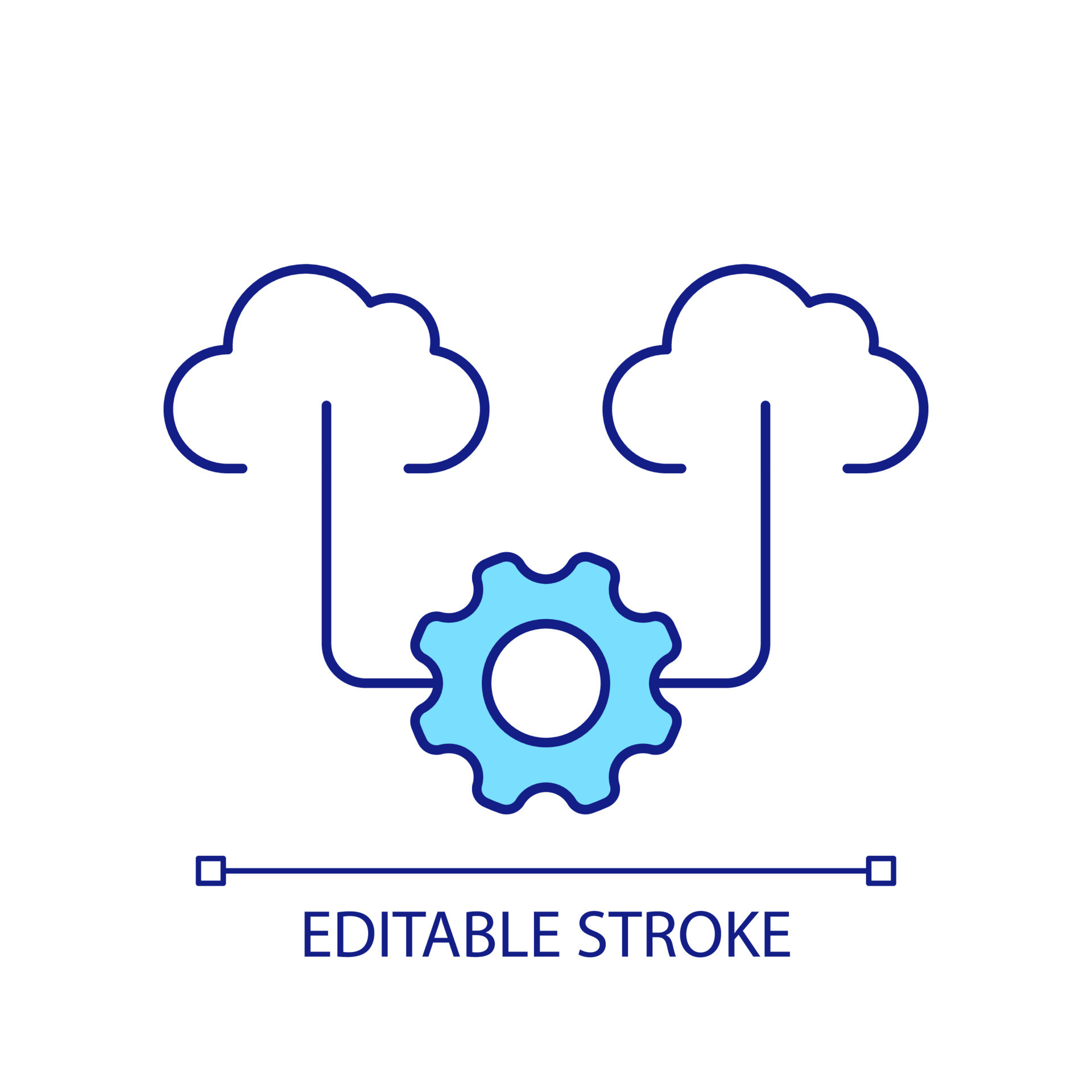 Cloud Adjustment RGB Color Icon Digital Storage Optimization Setting